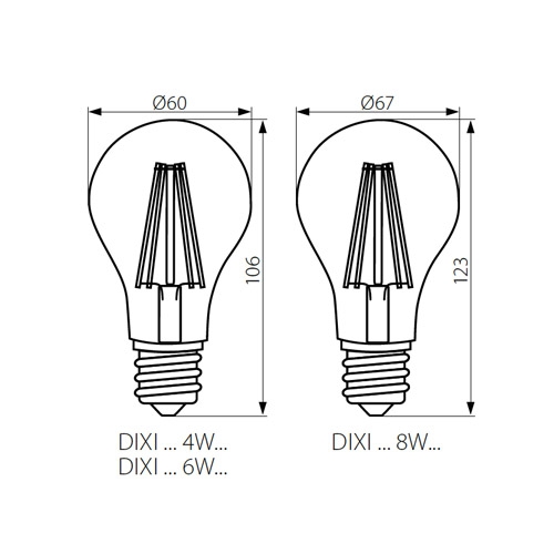Kanlux E27 LED Filament Bulb 2700K - Vision Lighting Ltd